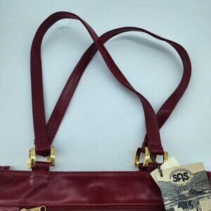 SAS | Bags | New Vtg Sas Diane Leather Shoulder Bag Double Straps Front ...